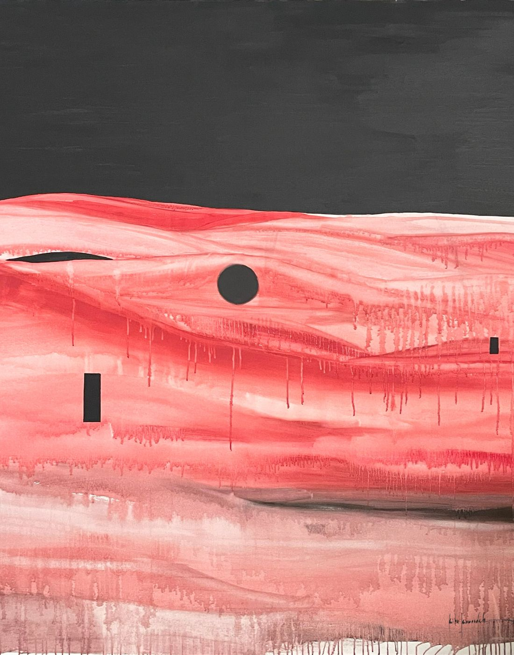 Mystical Geometry: The Dunes of UAE | Abstract Desert-Inspired Acrylic Art